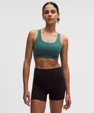 lululemon Brassi&egrave;re Wunder Train avec dos en maille Maintien moyen, bonnets B/C pour Femmes - Taille 10