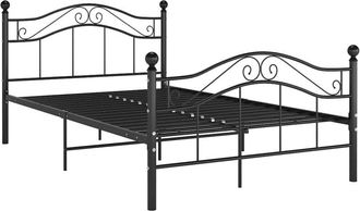 vidaXL Bett Schwarz Metall 120x200 cm Vidaxl