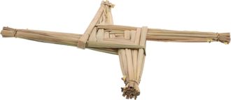 Amosfun Handgewebtes Saint S Cross aus Traditionellem Irischem Stroh Vielseitiges Haussegen-Kreuz f&uuml;r Tisch Wand und Kirchenaltar Authentisches Irisches Kultu