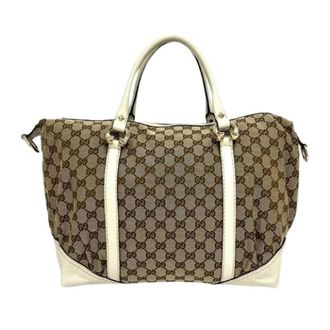Gucci Pre-owned GG Canvas Leder Boston Bag - - Pre-owned - Damen - Braun - ONE SIZE
