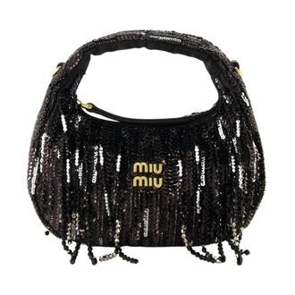 Miu Miu Mini Sac Wander mit Pailletten - - Bags - Damen - Schwarzk - ONE SIZE