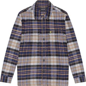 Lyle & Scott Hemdjacke f&uuml;r Herren, Flanell, Lang&auml;rmlig (Marine)