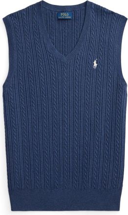 Ralph Lauren Strick-Pullunder mit Zopfmuster in