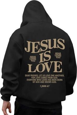 Generic Sweat a Capuche Homme Hooded Sweatshirt Hoodie Pullover Homme Longue Manche avec Doublure en Fleece et Design Th&eacute;matique, Sweatshirt pour Streetwear E