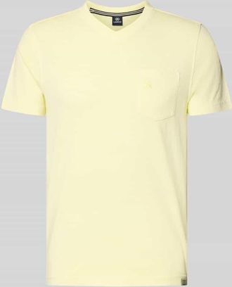 Lerros Regular Fit T-Shirt mit V-Ausschnitt