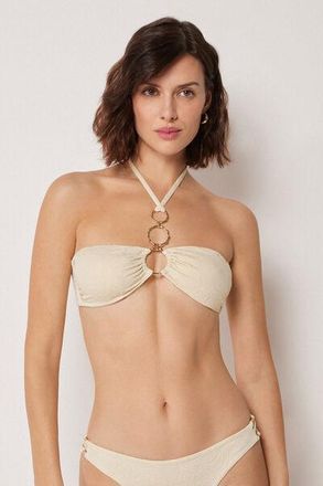 Calzedonia Bandeau-bikinioberteil Wild Jungle Wei&szlig;