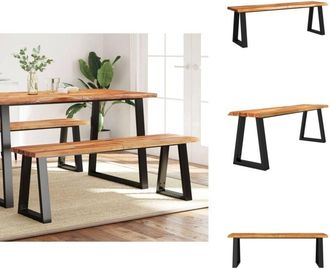 vidaXL Vidaxl - Banc avec bord vivant 140 cm bois dacacia massif - Banc Entrée - Banc Acacia - Banc Design - Meuble Salle à Manger - Banc Moderne