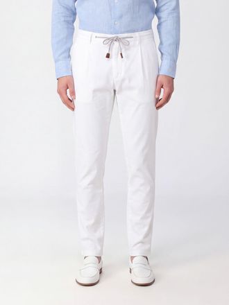 Eleventy Pantalon slim fit en coton stretch avec cordon de serrage et passants