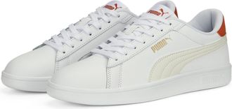 Puma Unisex Smash 3.0 L Sneaker, White-Vapor Gray-Chili Pepper, 42 EU