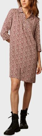 Gerard Darel Robe courte zipp&eacute;e &agrave; fleurs - JORGIA - Fuchsia