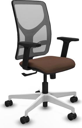 Piqueras y Crespo Verstellbarer Schreibtischstuhl mit 2D-Armlehnen, h&ouml;henverstellbare Lendenwirbelst&uuml;tze, ausgestattet mit 3 Positionen und Schneidschaum, Grau/Dunkelbr