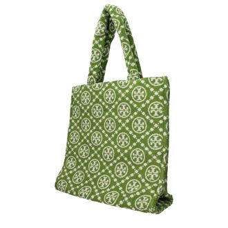Tory Burch Womens Green Cotton-Like Shoulder Bag