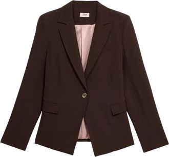 Oltre Technischer Stoff-Blazer - - Jackets - Damen - Braun - 2XL