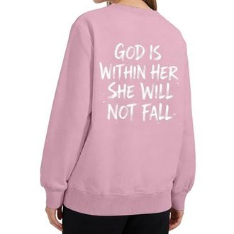 Generic Sweat-shirt graphique pour femme - Tendance - Pull tendance &agrave; manches longues - Doux et d&eacute;contract&eacute; - Motif ample - Surdimensionn&eacute; - Pour le sport, Ro