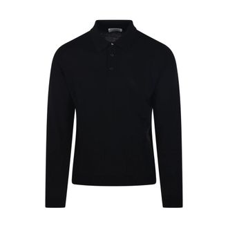 Roberto Collina Polo ML - - Knitwear - Herren - Schwarzk - 2XL