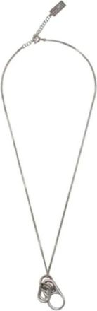 Maison Margiela Homme, Accessoires, Gris, Taille: ONE Size Collier &agrave; breloque logo