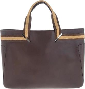 Gucci Sac fourre-tout en cuir Pre-owned - Femme - Pre-owned - Brun - Taille: ONE Size