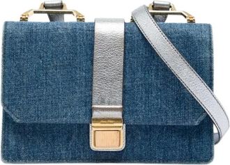 Miu Miu Pre-owned Denim sacs-ports-paule - Femme - Pre-owned - Bleu - Taille: ONE Size