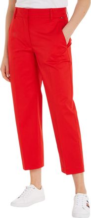 Tommy Hilfiger Damen Hose Chino Slim Fit, Rot (Fierce Red), 32