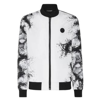 Plein Sport Nylon Bomber Splash Extreme - - Sport - Herren - Wei&szlig; - 3XL