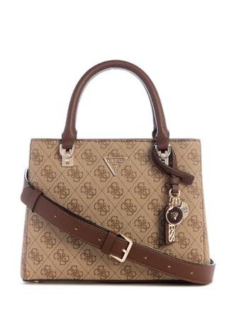 Guess sac &agrave; main sac &agrave; &eacute;paule bandouli&egrave;re Noelle II Multi Compartment Satchel Latte Logo/Brown marron clair