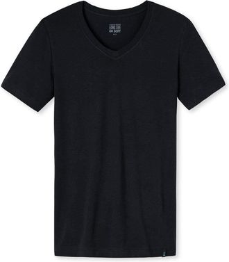 Schiesser Herren Unterhemd Shirt Kurzarm 1/2 Rundhals - 164233, Gr&ouml;&szlig;e Herren:4, Farbe:Blauschwarz