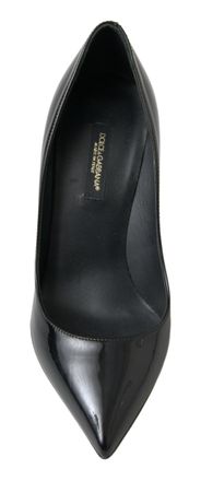 Dolce & Gabbana Womens Patent Leather Heel Black