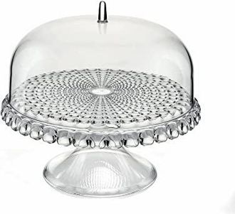 Guzzini Tiffany, Kleine Tortenplatte Mit Fuß Und Haube - Transparent, Ø30 x h27 cm - 19940100
