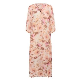 Part Two Robe Rose &agrave; Fleurs &Eacute;parses - Femme - Robes - Rose - Taille: 48 FR