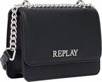 Replay sac &agrave; main pour femmes en simili cuir, noir 098 (noir), taille unique