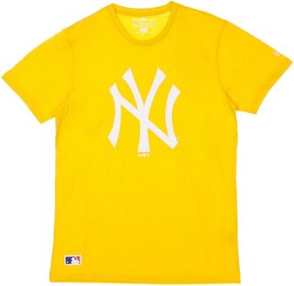 New Era MLB Saisonales Team Logo Tee - - Tops - Herren - Gelb - S