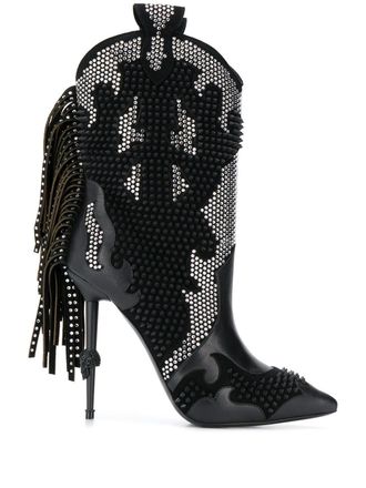 Philipp Plein bottines dinspiration western - Noir