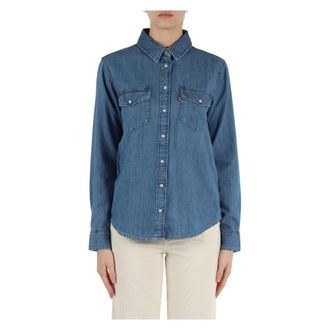 Levi's Femme, Blouses et Chemises, Bleu, Taille: 38 FR Chemise en denim l&eacute;ger Western Iconic