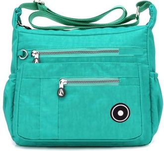GFM Sac bandoulière en nylon léger pour femmes (Style S1-Lac vert) (NCB-921-LakeHR)