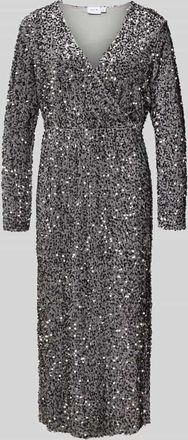 Vila Midikleid mit V-Ausschnitt Modell FAITH