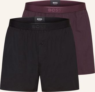 HUGO BOSS 2er-Pack Web-Boxershorts Xmas schwarz