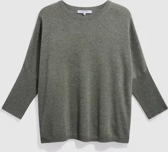Gerard Darel Pull ample &agrave; col rond en cachemire - ERLINE - Kaki moyen