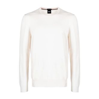 HUGO BOSS Sueter Botto Natural - - Knitwear - Herren - Wei&szlig; - M
