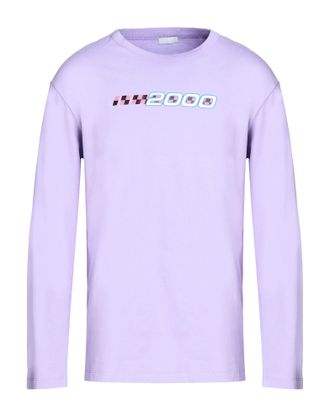 8 by YOOX ORGANIC COTTON L/SLEEVE T-SHIRT WITH PRINT