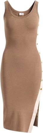 Elisabetta Franchi Femme, Robes, Brun, Taille: 36 FR Abito midi in maglia