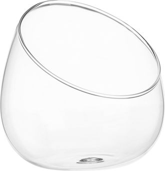 Cabilock Schr&auml;g Geschnittene Sch&uuml;ssel Glasvase Klar Terrarium S&uuml;&szlig;igkeiten Gericht Obstglas Blumenbeh&auml;lter Herzst&uuml;ck f&uuml;r Hochzeitsfeier Home Office (Transparent