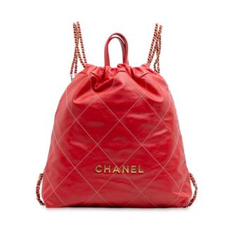 Chanel Pre-owned Drawstring Backpack - - Pre-owned - Damen - Rot - ONE SIZE