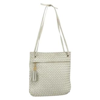 Bottega Veneta Sac bandouli&egrave;re Intrecciato Pre-owned - Femme - Pre-owned - Blanc - Taille: ONE Size