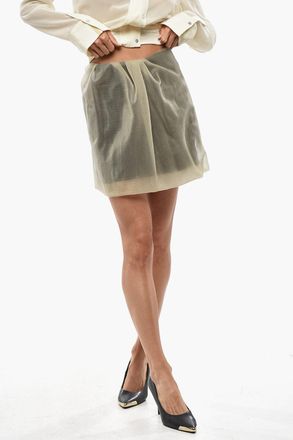Alexander McQueen Draped Tulle Miniskirt Alexander McQueen