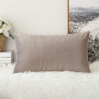 Miulee Samt Kissenbezug Kissenhülle Dekorative Bezug Dekokissenbezug Sofakissen Zierkissenbezug mit Verstecktem Reißverschluss für Sofa Schlafzimmer 12x20 In