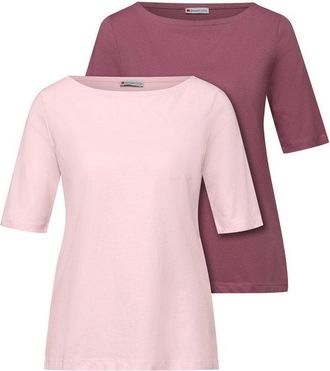 Street One T-Shirt mit U-Boot-Ausschnitt