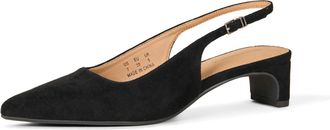 Amazon Essentials Damen Slingback Blockabsatz, Schwarz Optik Wildleder, 39.5 EU