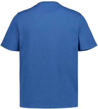 HUGO BOSS Herren T-Shirt blau Jersey-Baumwolle unifarben