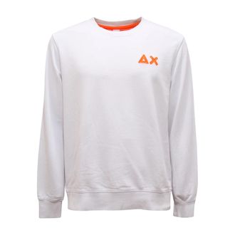 Sun 68 Round Fluo Cotton Fleece - - Sweatshirts & Hoodies - Herren - Wei&szlig; - M