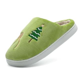 Generic Pantoufles de No&euml;l pour femme et homme - Chaussures dint&eacute;rieur d&eacute;contract&eacute;es en peluche - Chaudes et moelleuses - Pantoufles respirantes pour lint&eacute;rie